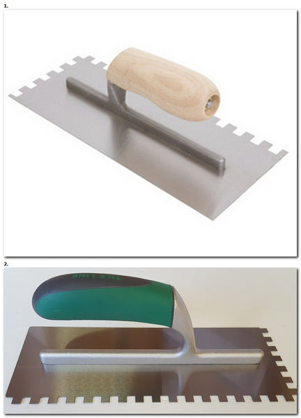 TILING NOTCH TROWELS Blade Size 280 x 115mm. SQUARE | EURO ABRASIVES ...