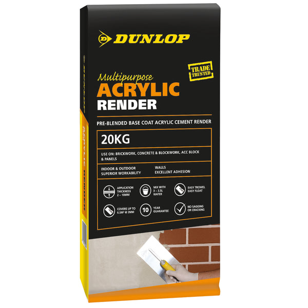 Dunlop Multipurpose Acrylic Render 20 Kgs | EURO ABRASIVES Sydney ...