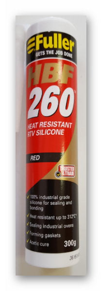 Silicone Heat Resistant Fuller RTV 260 grs (red) | EURO ABRASIVES ...