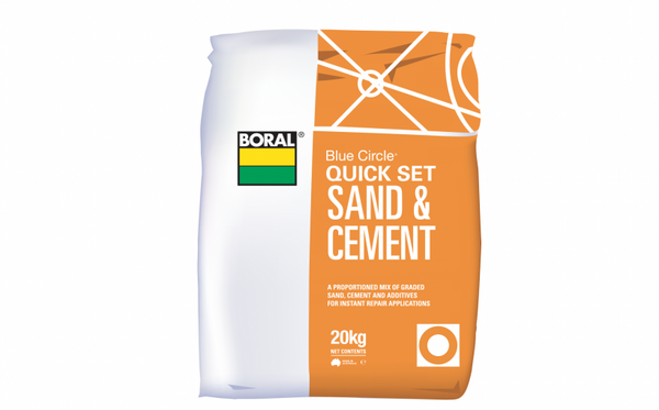 SAND CEMENT QUICK SET 20 KG BORAL | EURO ABRASIVES Sydney Hardware ...
